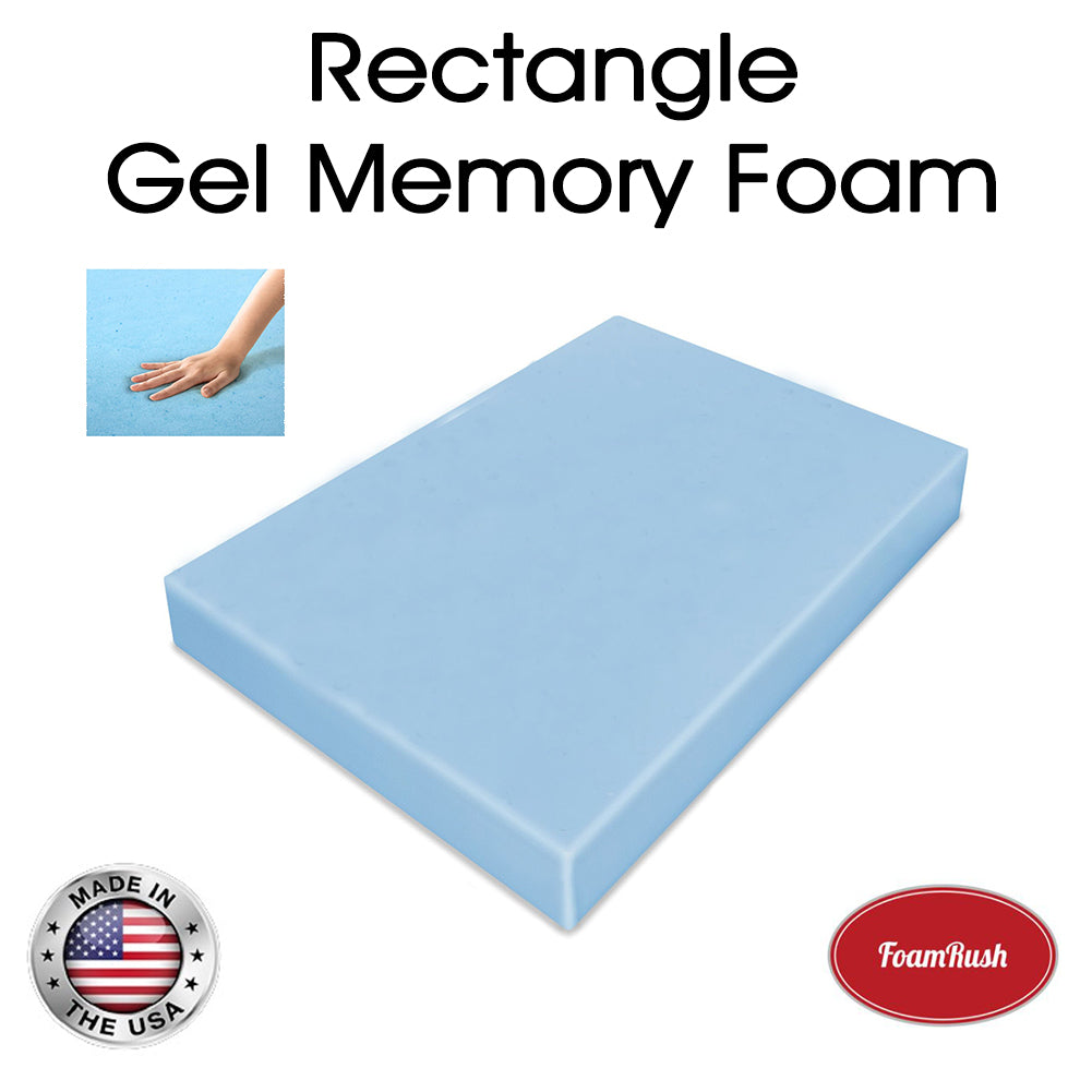 Rectangle (Bench) Gel Memory Foam – FoamRush